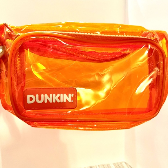 Bags | New Dunkin Orange Transparent Stadium Fanny Pack Shoulder Bag ...